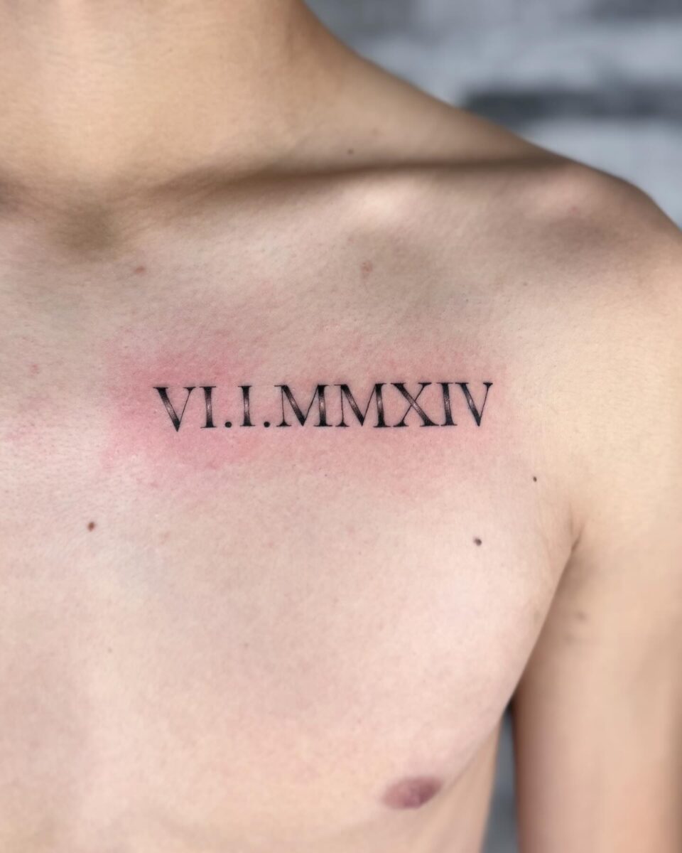 26 Bold Roman Numeral Tattoo Ideas for Men with Strong Placements